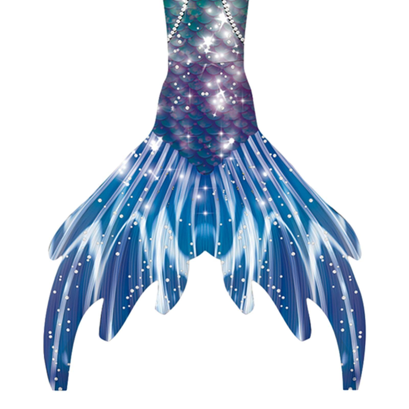 Mermaid Tail Costume Lifelike Princess Swimming Wear for Girls Kids A ...