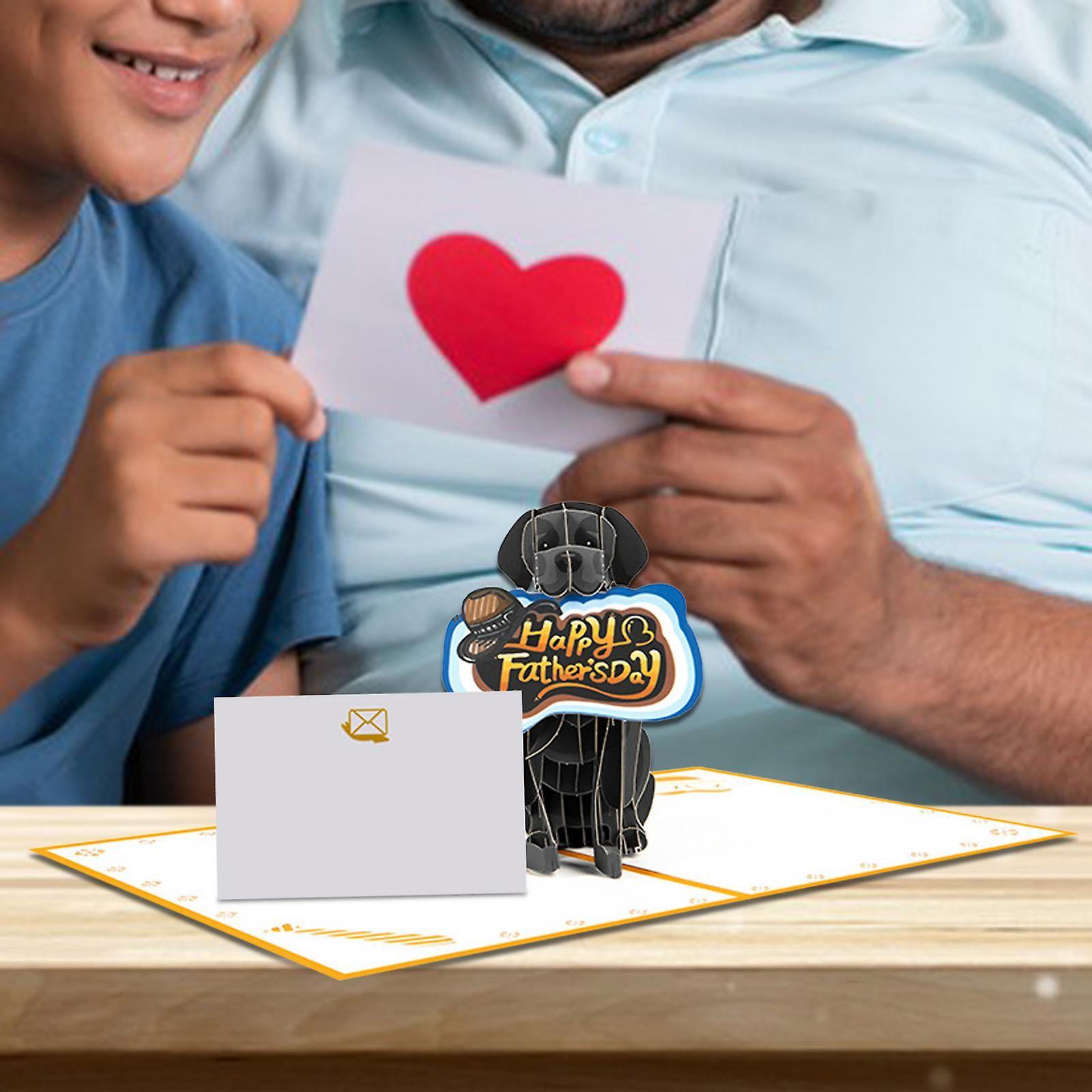 3D FatherS Day Card Father's Day Greeting Card from Wife Daughter Son ...