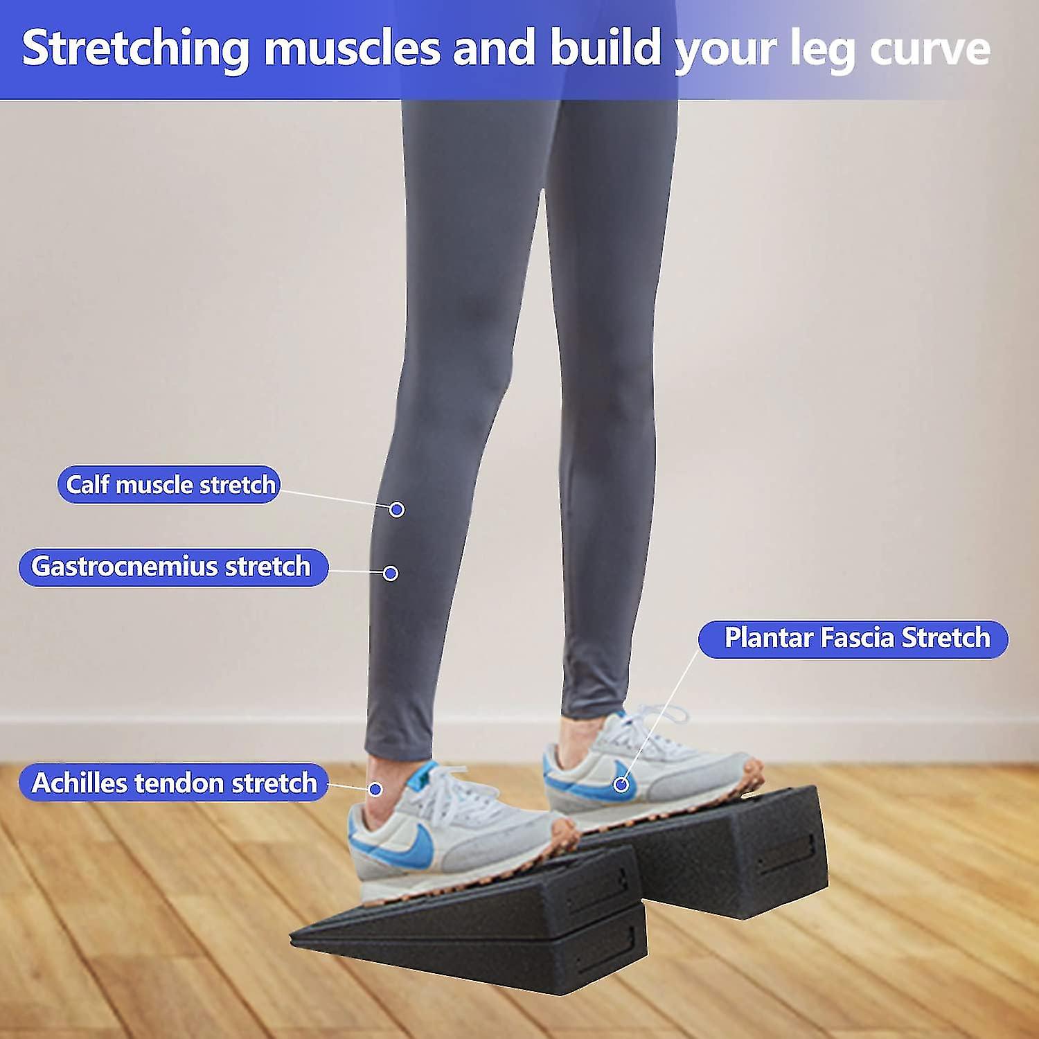 Slant Board for Calf Stretching, Adjustable Incline Board Squat Ramp ...