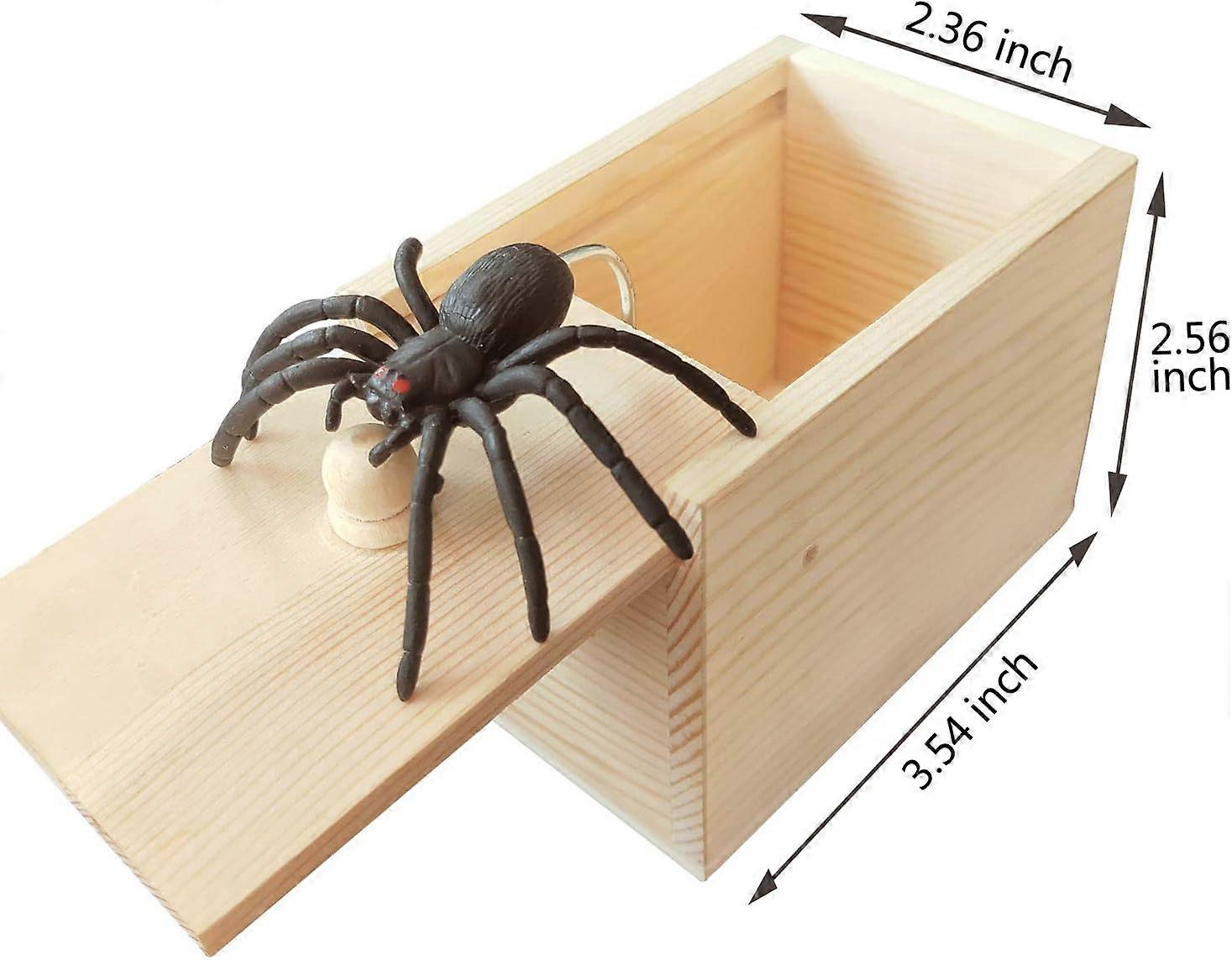 Rubber Spider Prank BoxHandcrafted Wooden Surprise Box Prank, Spider ...