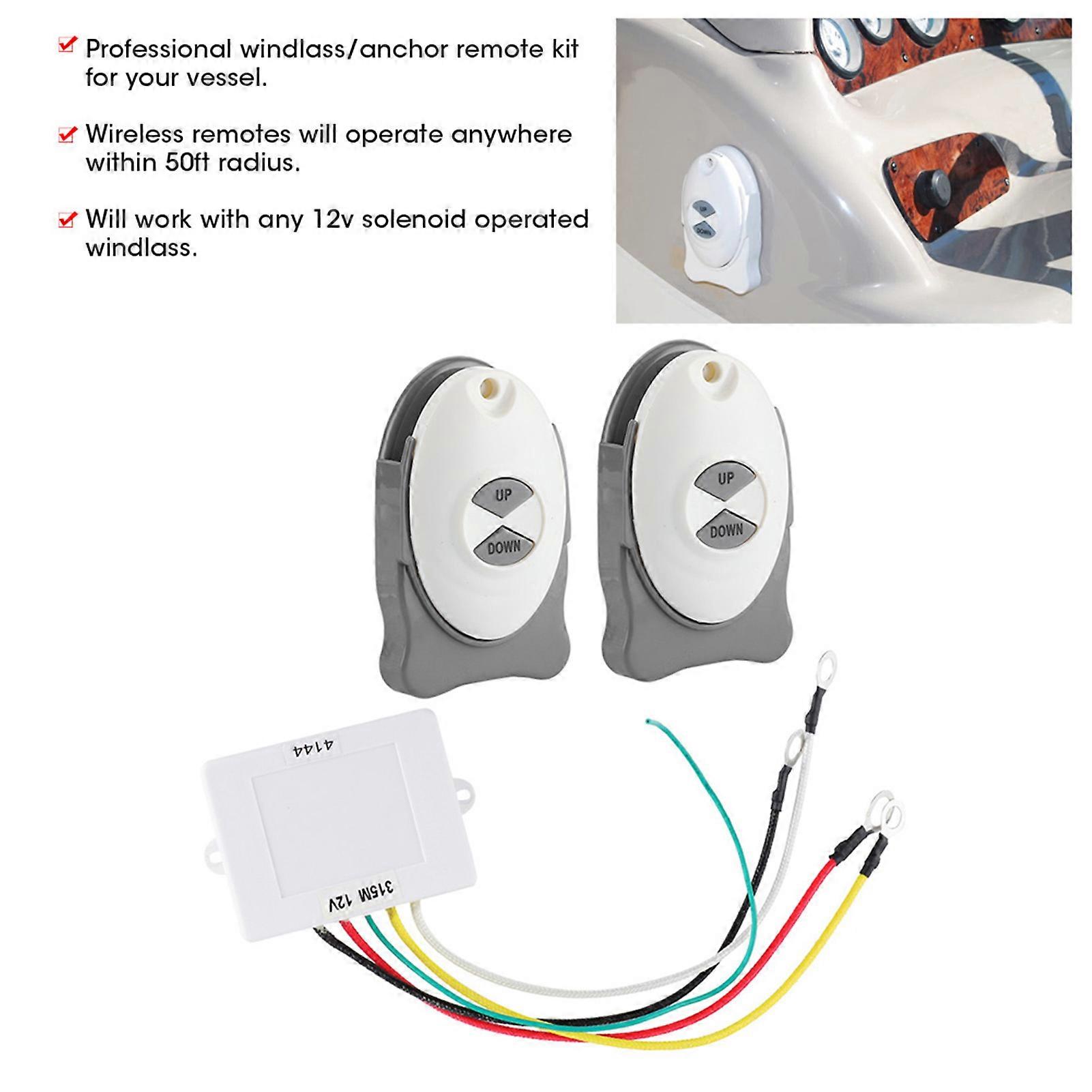 Anchor Remote Control Windlass Wireless Switch Trim Controller Marine ...