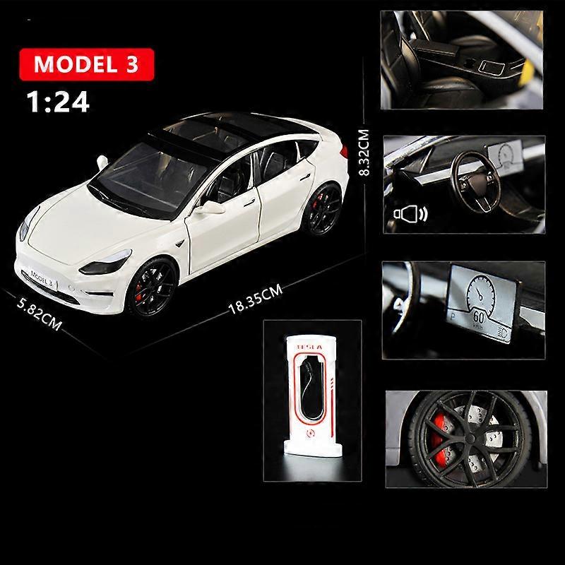 1:24 Model 3 Model Y Model S Model X Alloy Die Cast Car Model Sound and ...