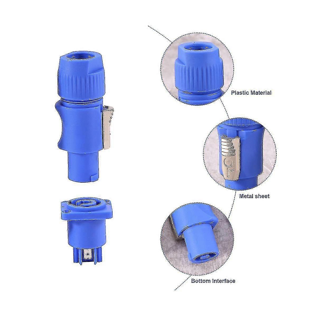 30pcs/set Powercon Type A Nac3fca+nac3mpa-1 Chassis Plug Panel Adapter | Fruugo UK