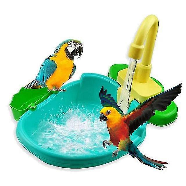 Bird feeder automatic parrot bathtub swimming pool faucet parrot bath ...