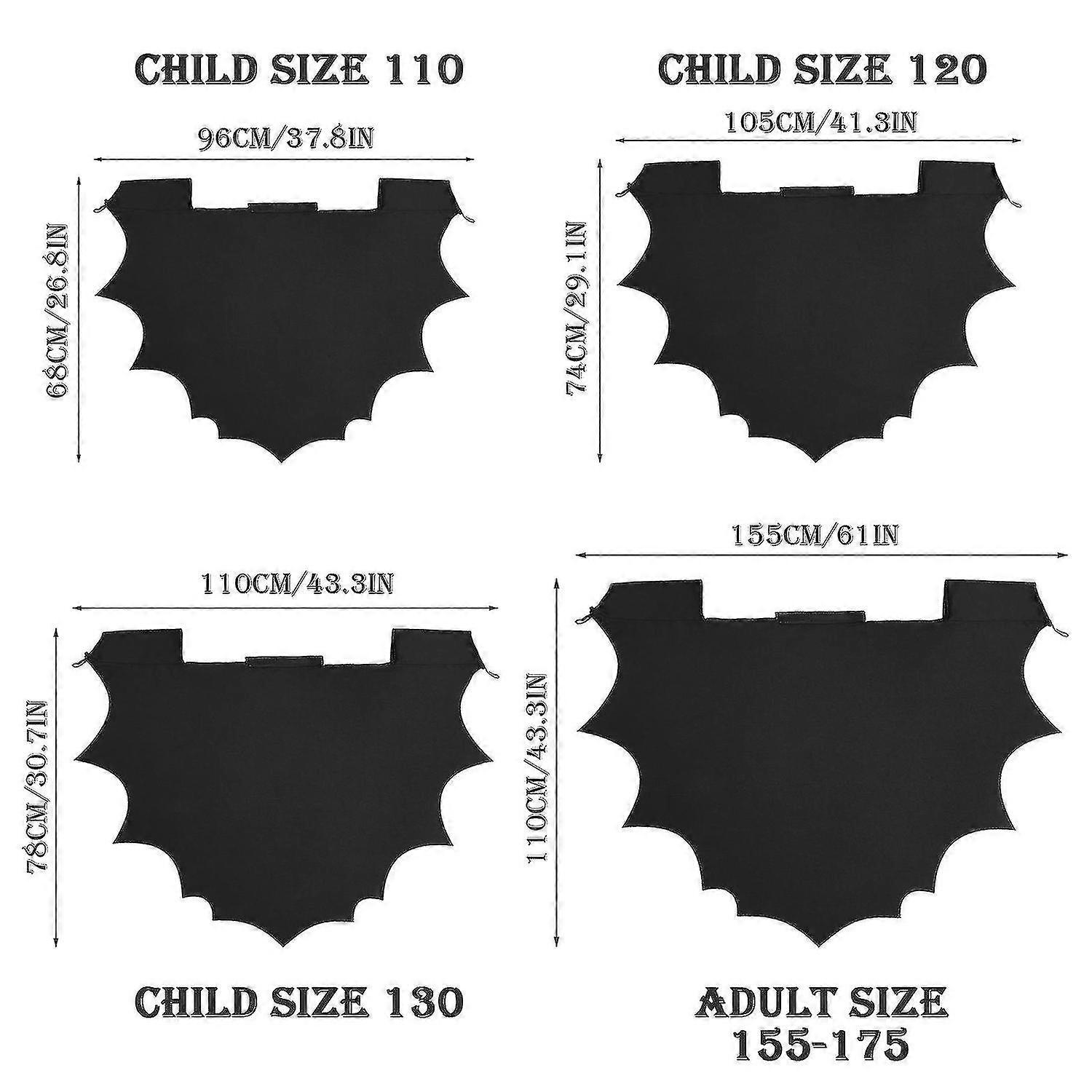 Bat Wings Costume Accessory - Black Wing Set Dress Up Accessories For ...