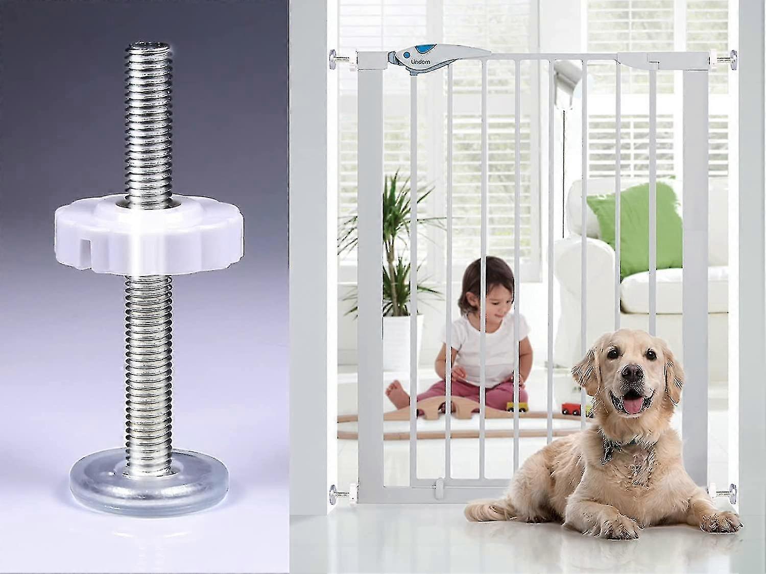 Whiteset Of 4 Snap-on Baby Gates With M10 Threaded Rod - Baby Safety ...