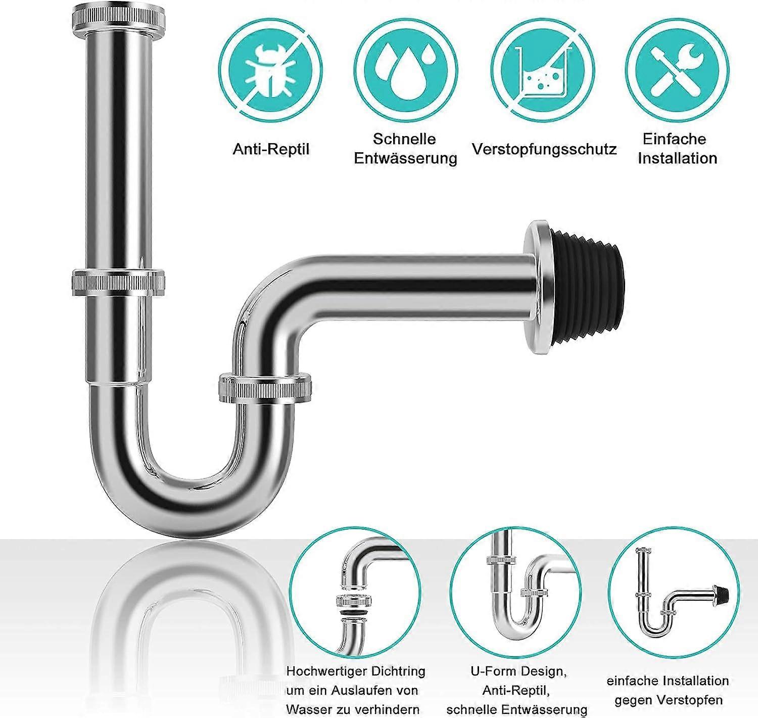 Siphon Universal Tube Siphon / Siphon Sink Stainless Steel, Tube Odour ...