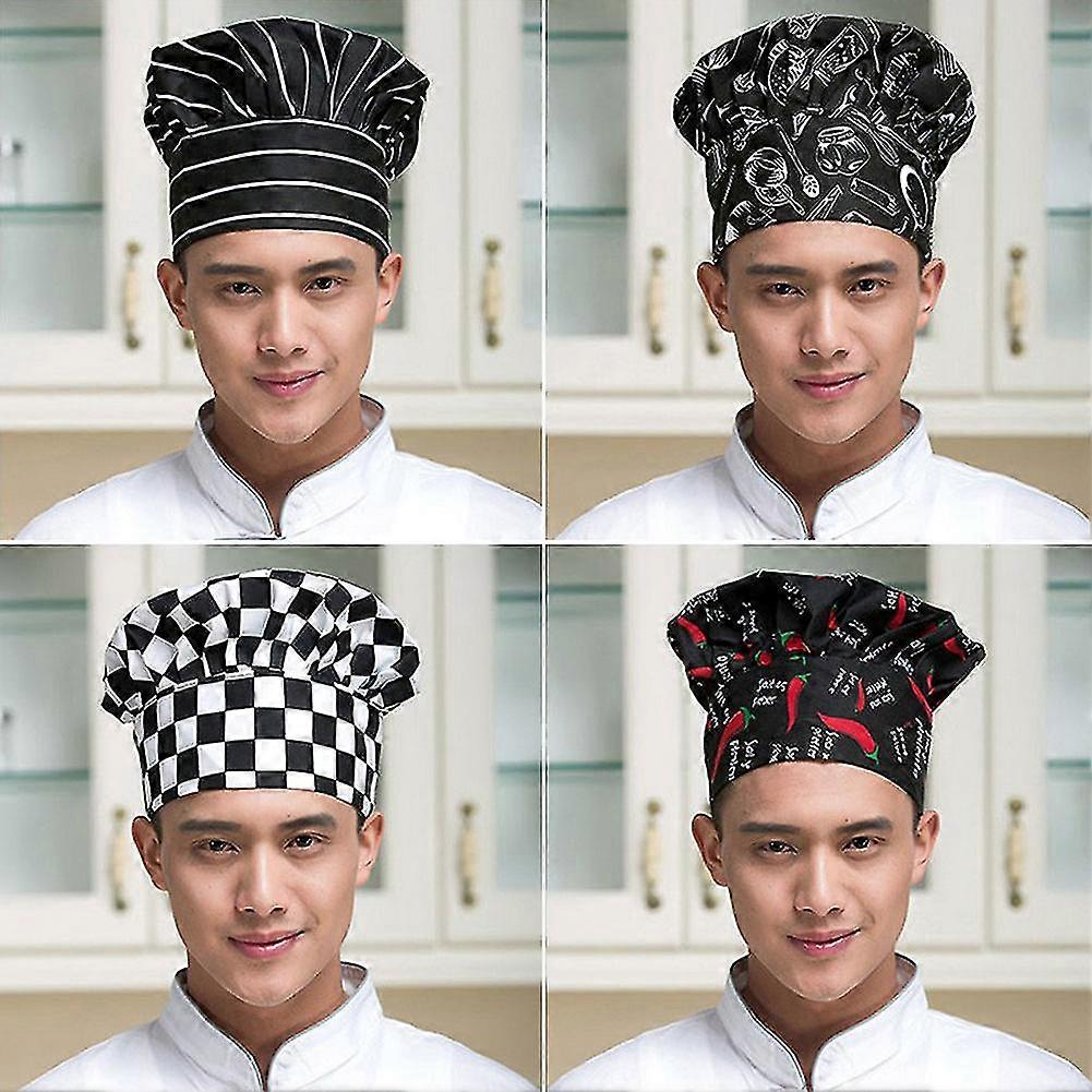 Professional Stretchy Adjustable Men Cap Kitchen Cook Baker Catering ...