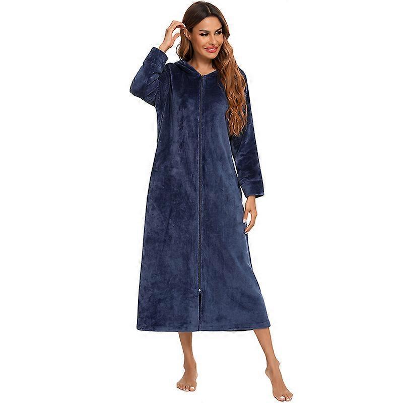 Loose Fleece Women's Dressing Gown Robe Warm House Robes | Fruugo UK