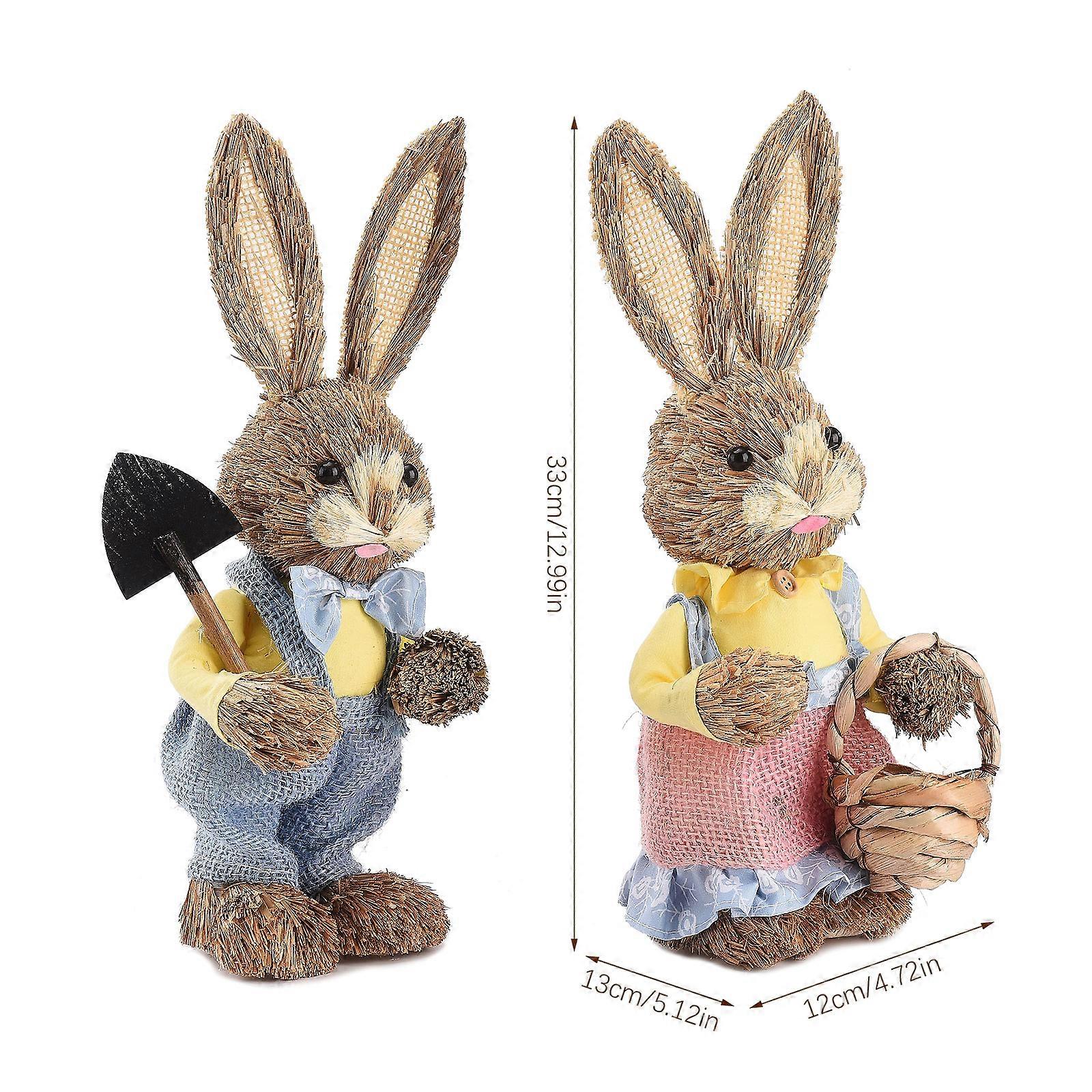 Standing Bunny Figurine 2pcs Multicolor Party Supplies Outdoor Shooting ...