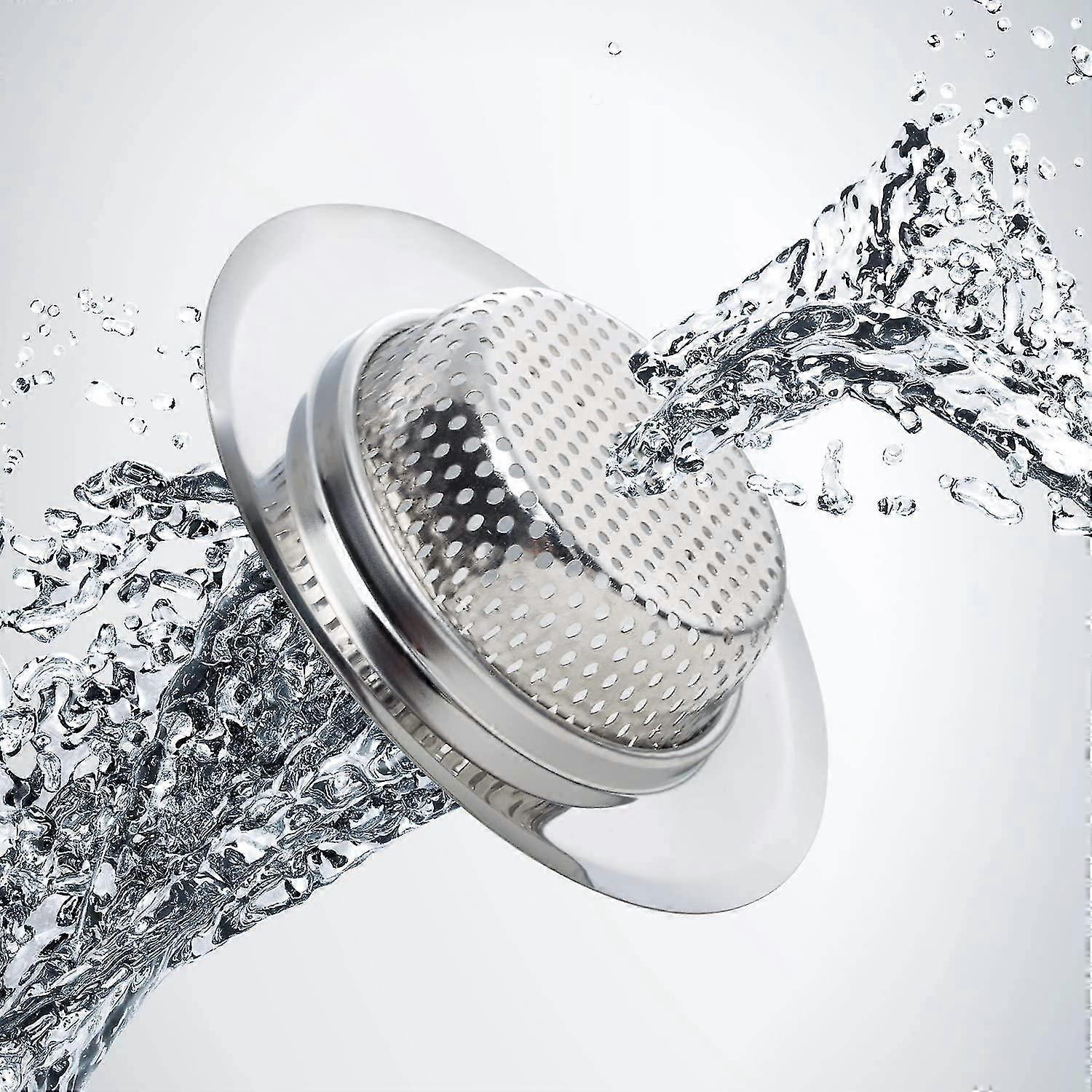 2pcs Mini Bathroom Drain Strainer - Stainless Steel, Small Wide Rim 2.2 ...