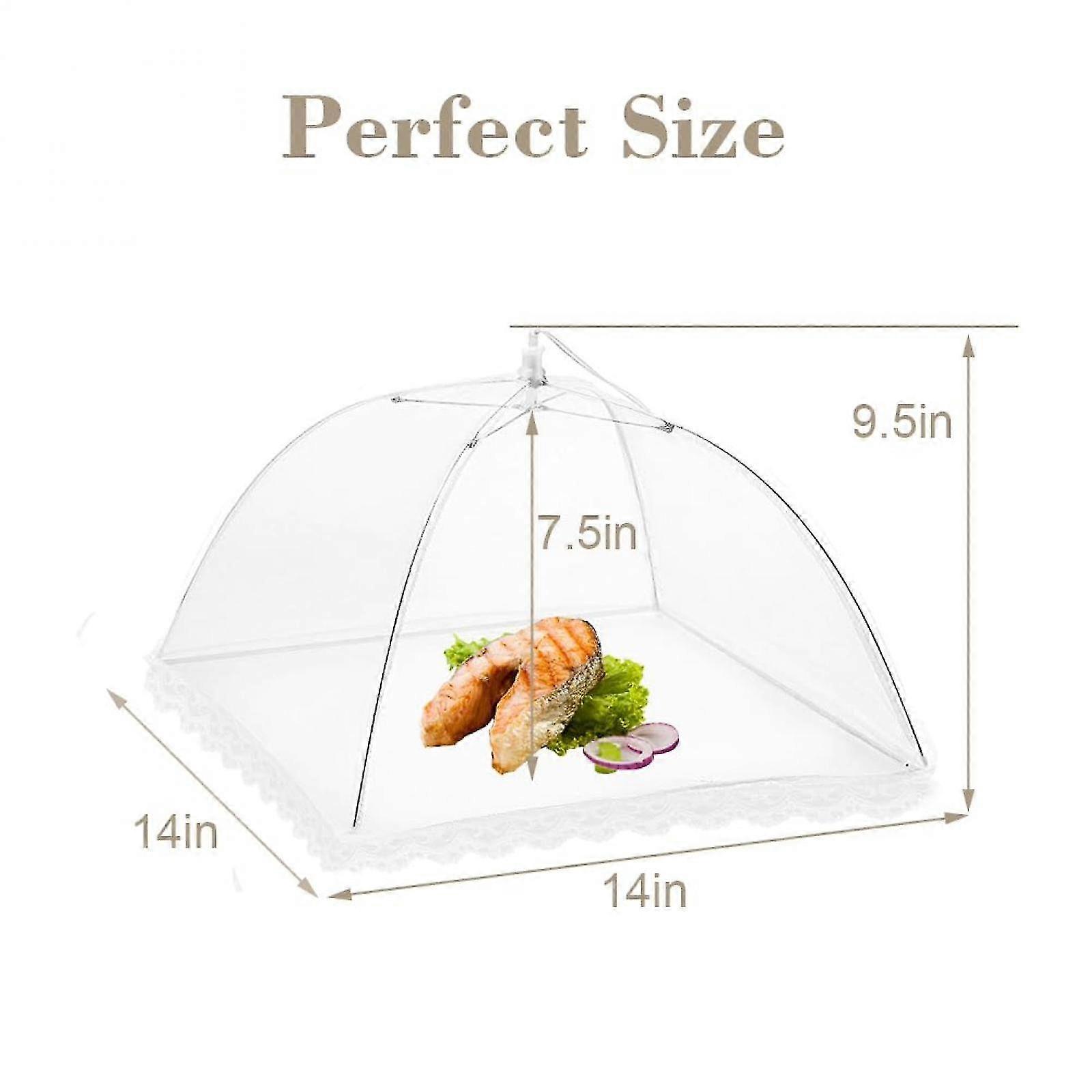Food Covers For Outside Mesh: 4 Pack 14 Inch Pop Up Fine Fly Net For ...