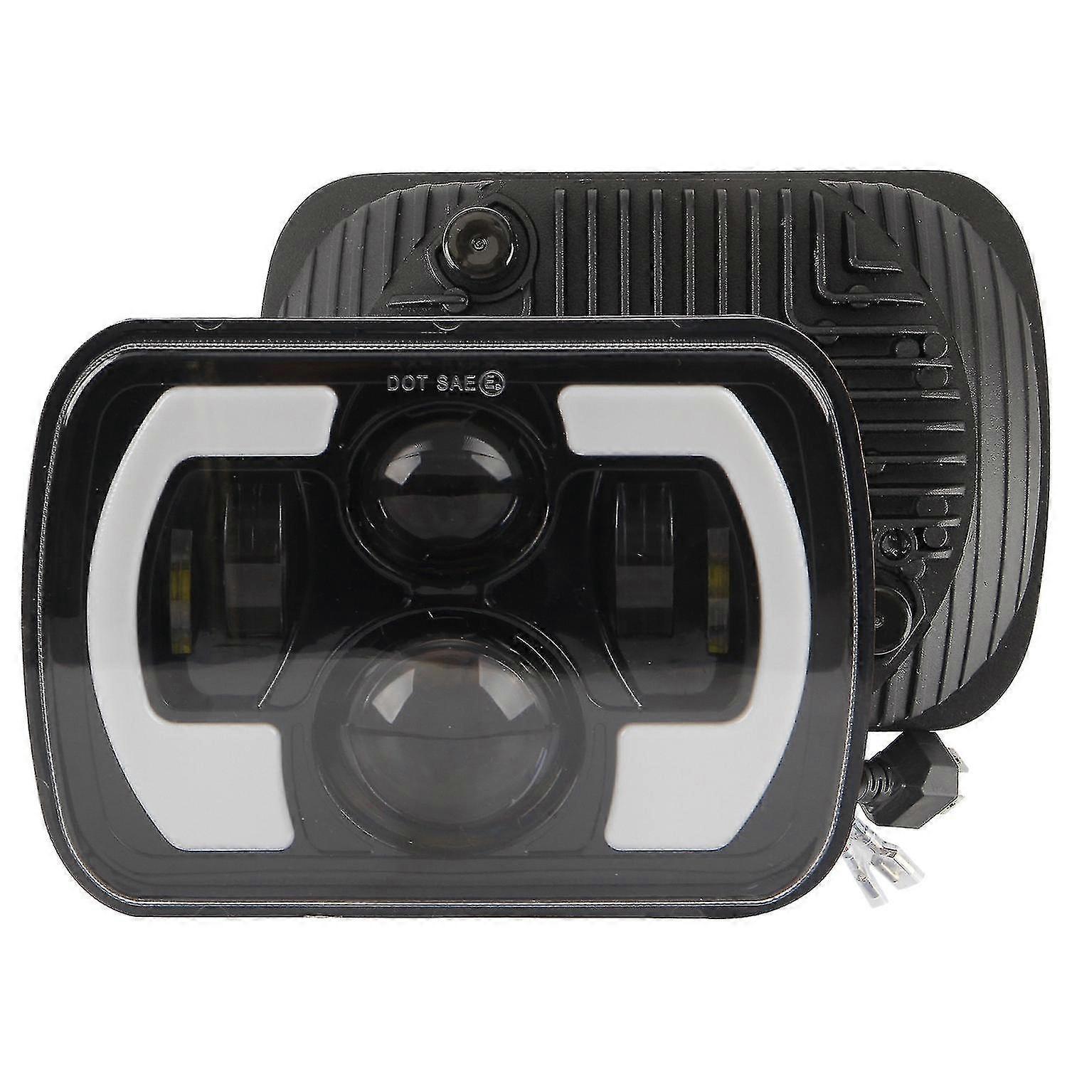 7x6 Inch,5x7 Inch Led Projector Headlight Hi-lo Beam Halo Turning ...