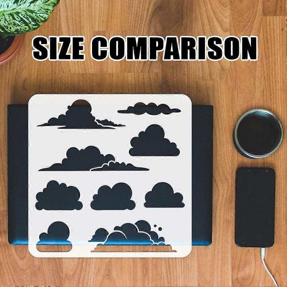Clouds Painting Stencil 11.8x11.8inch Reusable 9 Styles Cloud Pattern ...