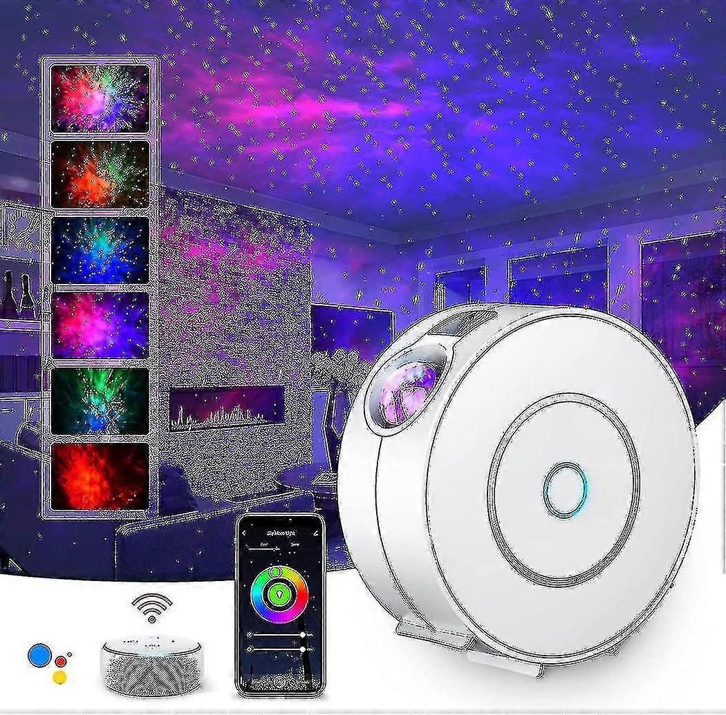 Led Smart Star Projector 3d Galaxy Cloud Star Light Projector Bedroom ...