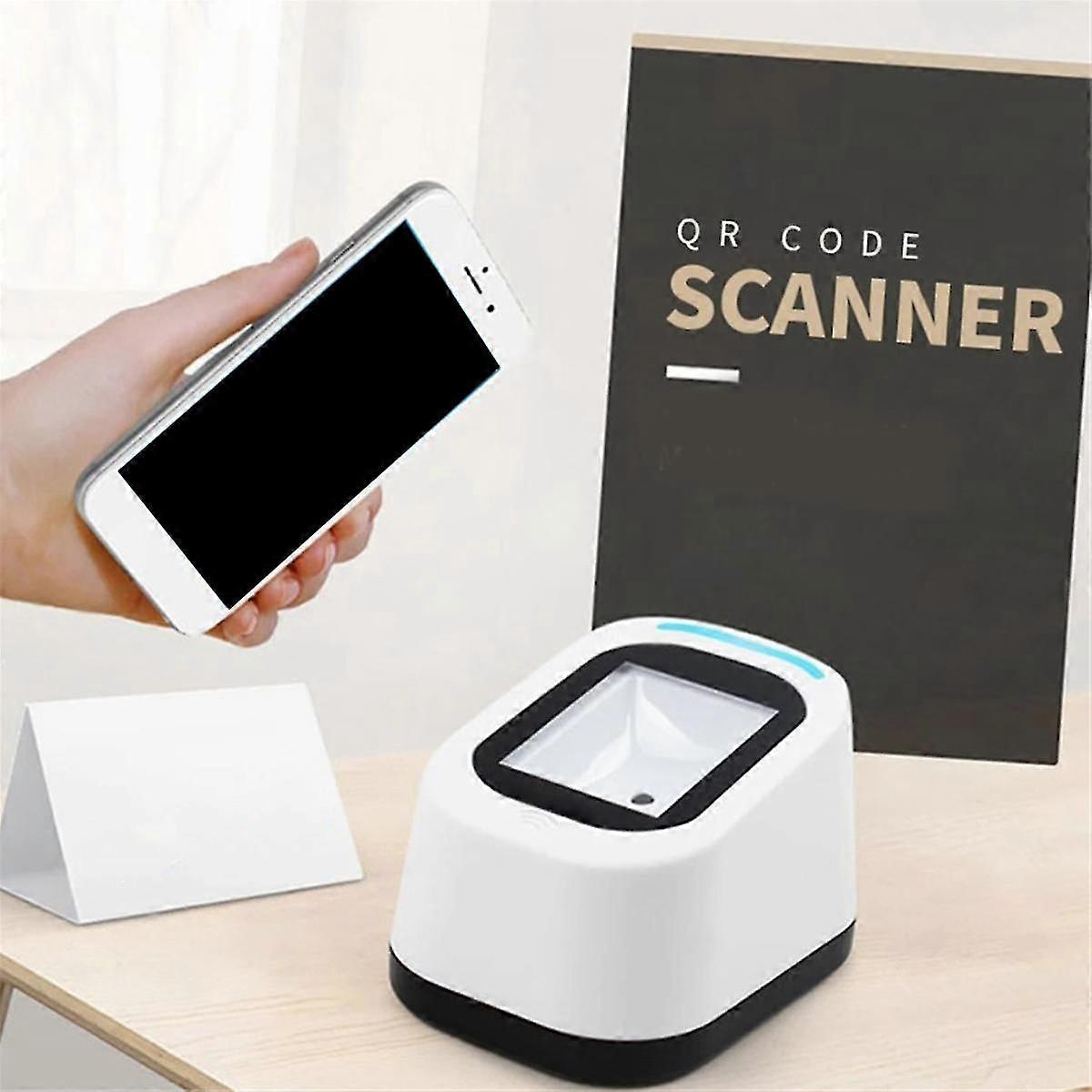 Wired Barcode Scanner USB Multi-Function Scan Hands-Free Scanning QR Code 1D and 2D Code Reader ...