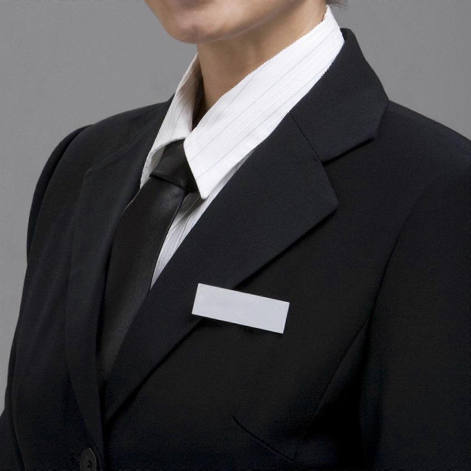 8Pcs Blank Name Badge with Pin 3x1.25Inch Unfinish Name Badges ...