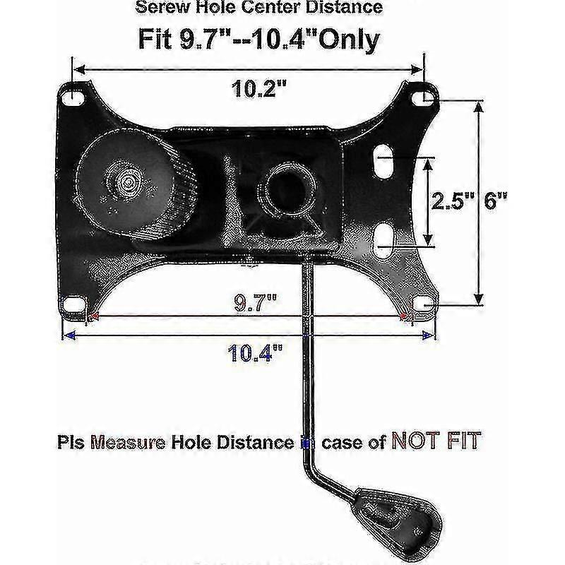 Heavy Duty 300LB Office Chair Tilt Mechanism Replacement with 6"x10.5 ...