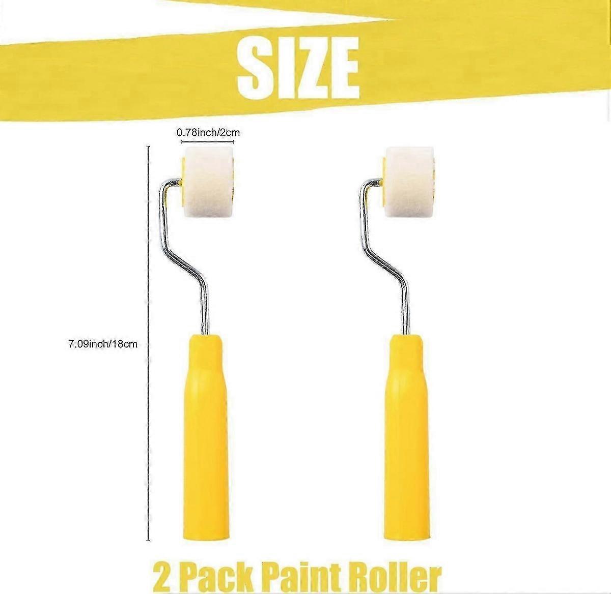 Pieces Small Paint Roller 2cm, Wool Mini Paint Roller, Mini Paint ...