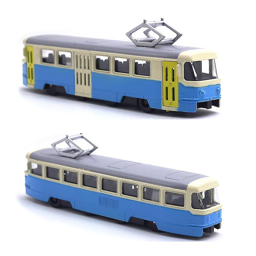 Classic Train Tram Diecast Pull Back Model With Led Music Developmental ...