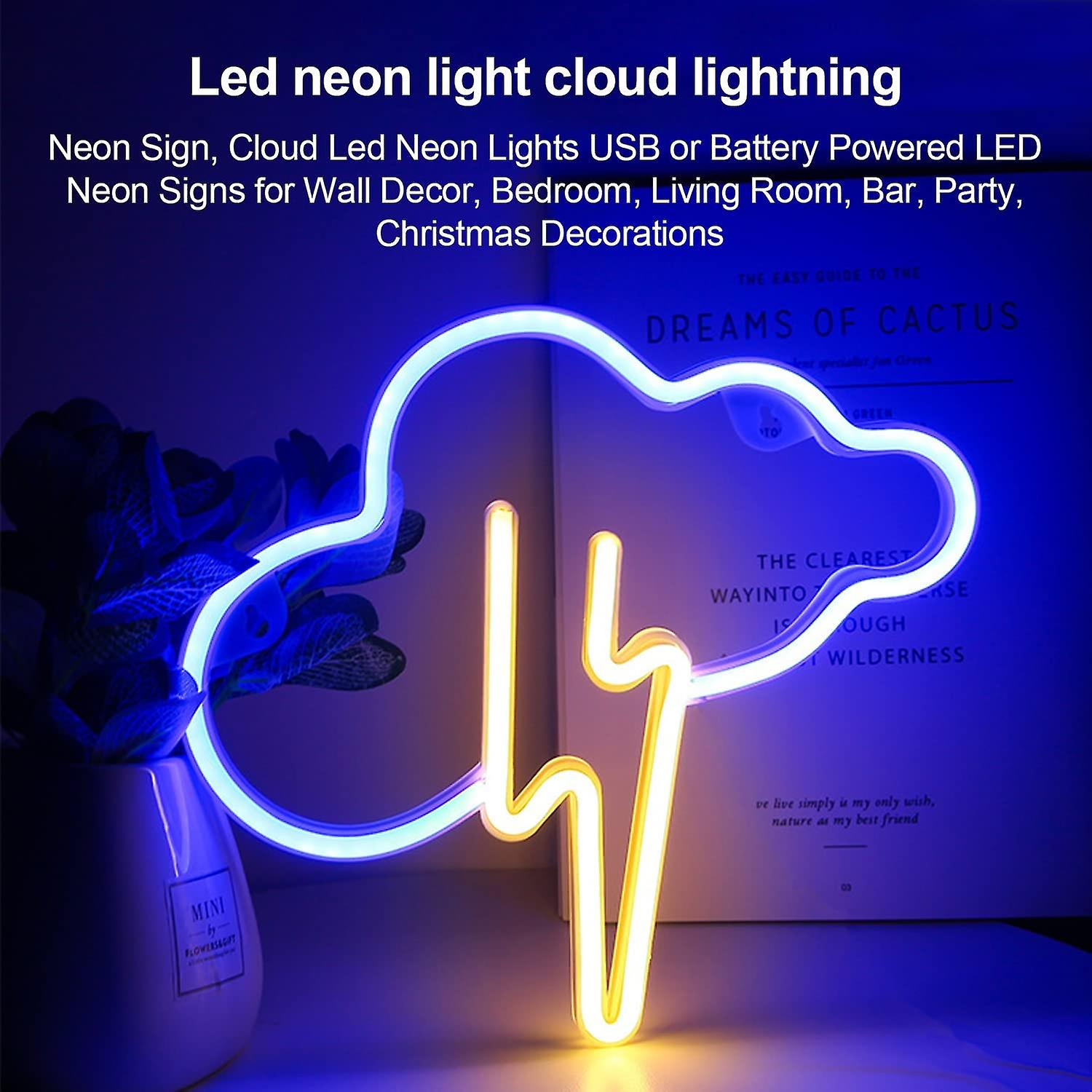 Cloud Neon Sign, Christmas Light Cloud Led Neon Lights Usb Or Battery ...