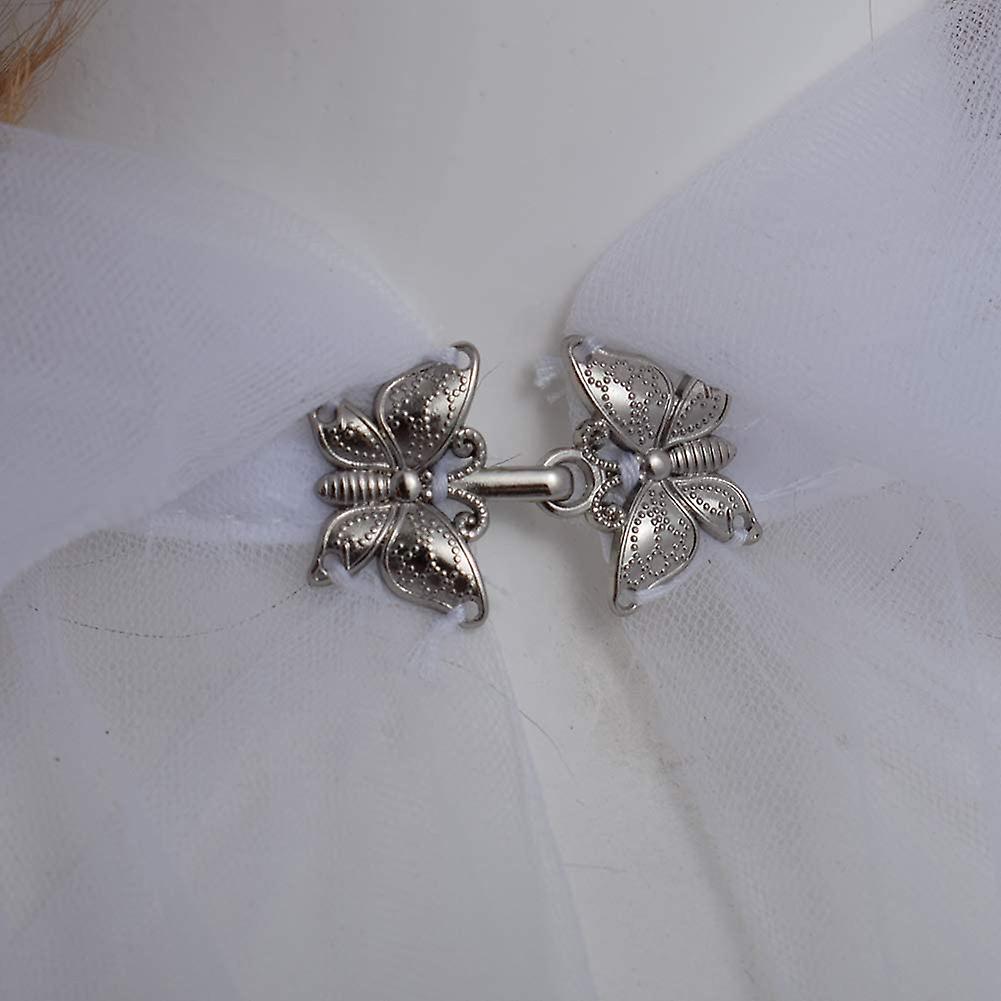 Bridal Hooded Cloak Cape Long Back Wedding Tulle Elf Robe Chapel Veil ...