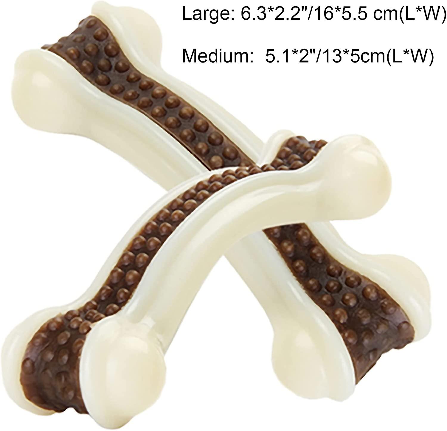 2 Pack Indestructible Dog Chew Toys, Puppy Teething Chew Toys, Beef ...