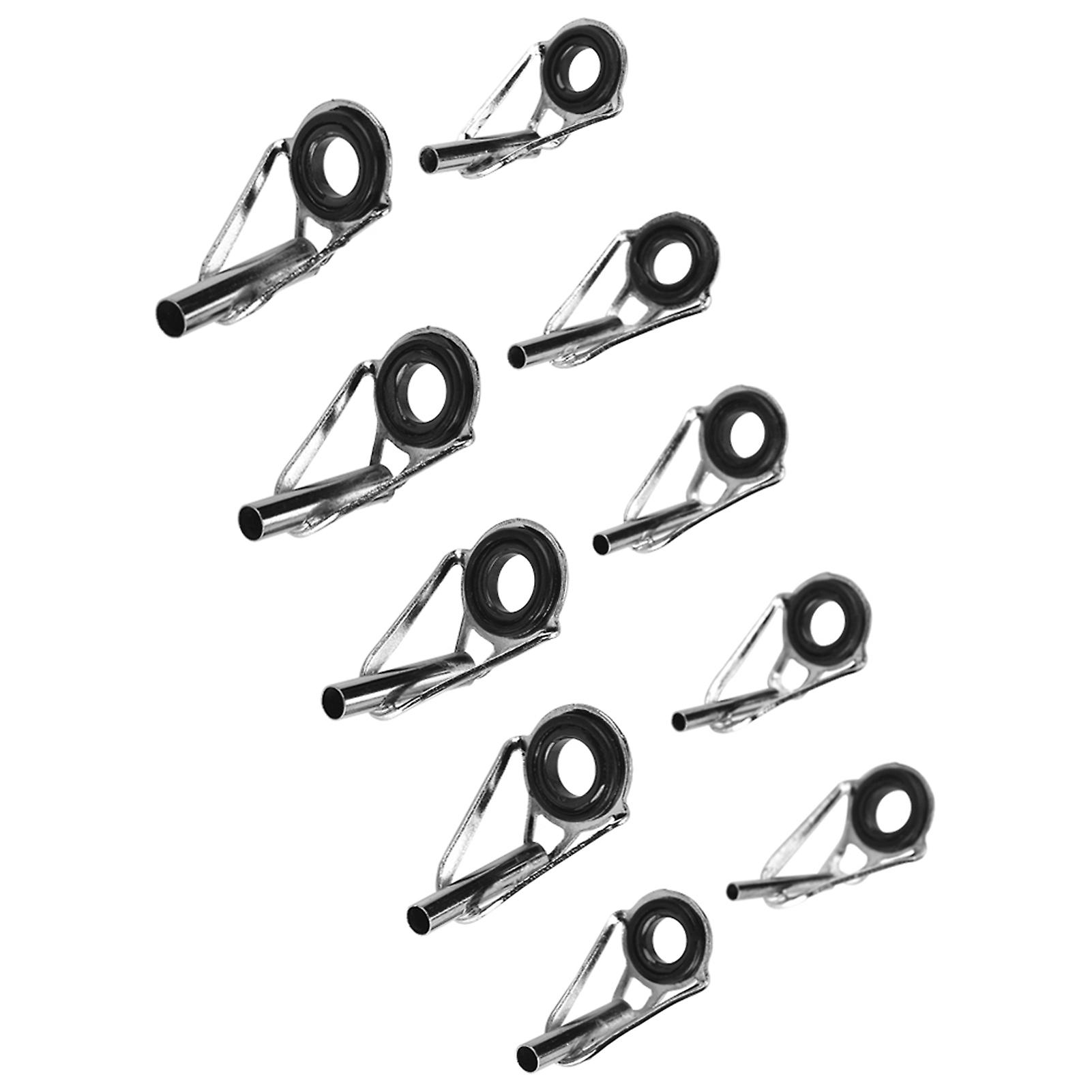 80 stk slitesterk fiskestang Guide Rings Tips Sett i 10 størrelser ...