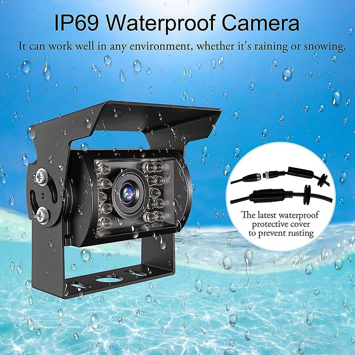 1080p Hd Backup Camera, Ip69 Waterproof Wide View Angle Reversing Rear ...