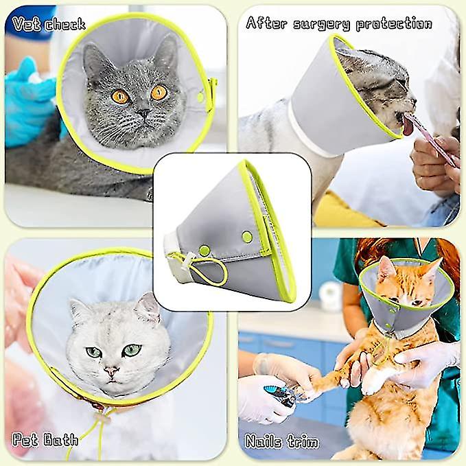 Cat Cone Collar Soft, Adjustable Cat Recovery Collar, Cat Cones After ...