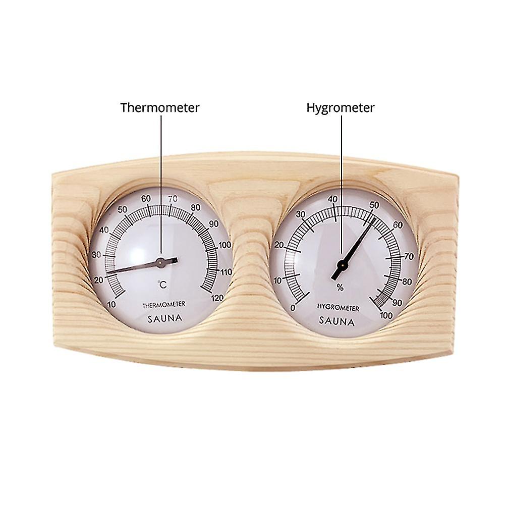 2 In 1 Sauna Room Wooden Thermometer Hygrometer Steam Temperature ...