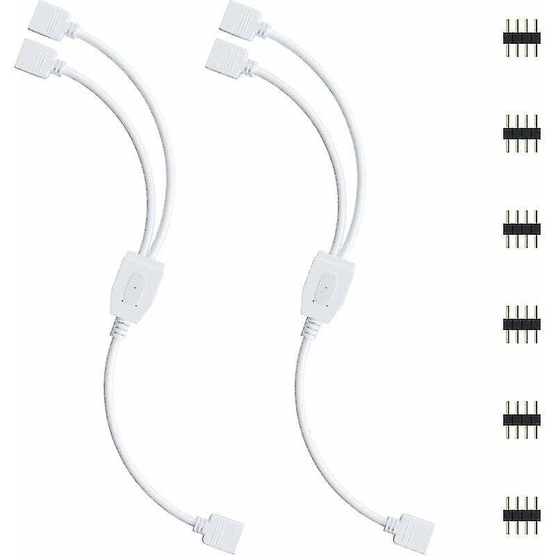 LED Strip Connector Kit, 2pcs 4 Pin LED Strip Splitter 1 to 2 Splitter ...