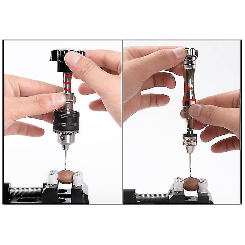 10mm Mini Hand Drill with Keyless Chuck Woodworking Drilling Hand Drill ...