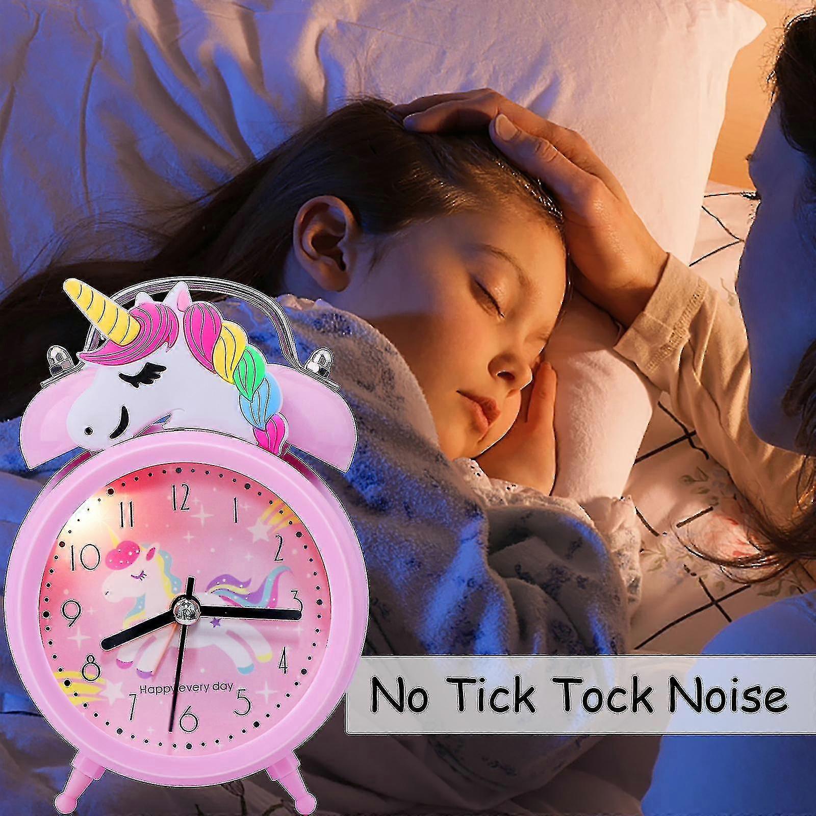 Kids Alarm Clock Double Clock With Backlight Cute Desk Clock Home ...