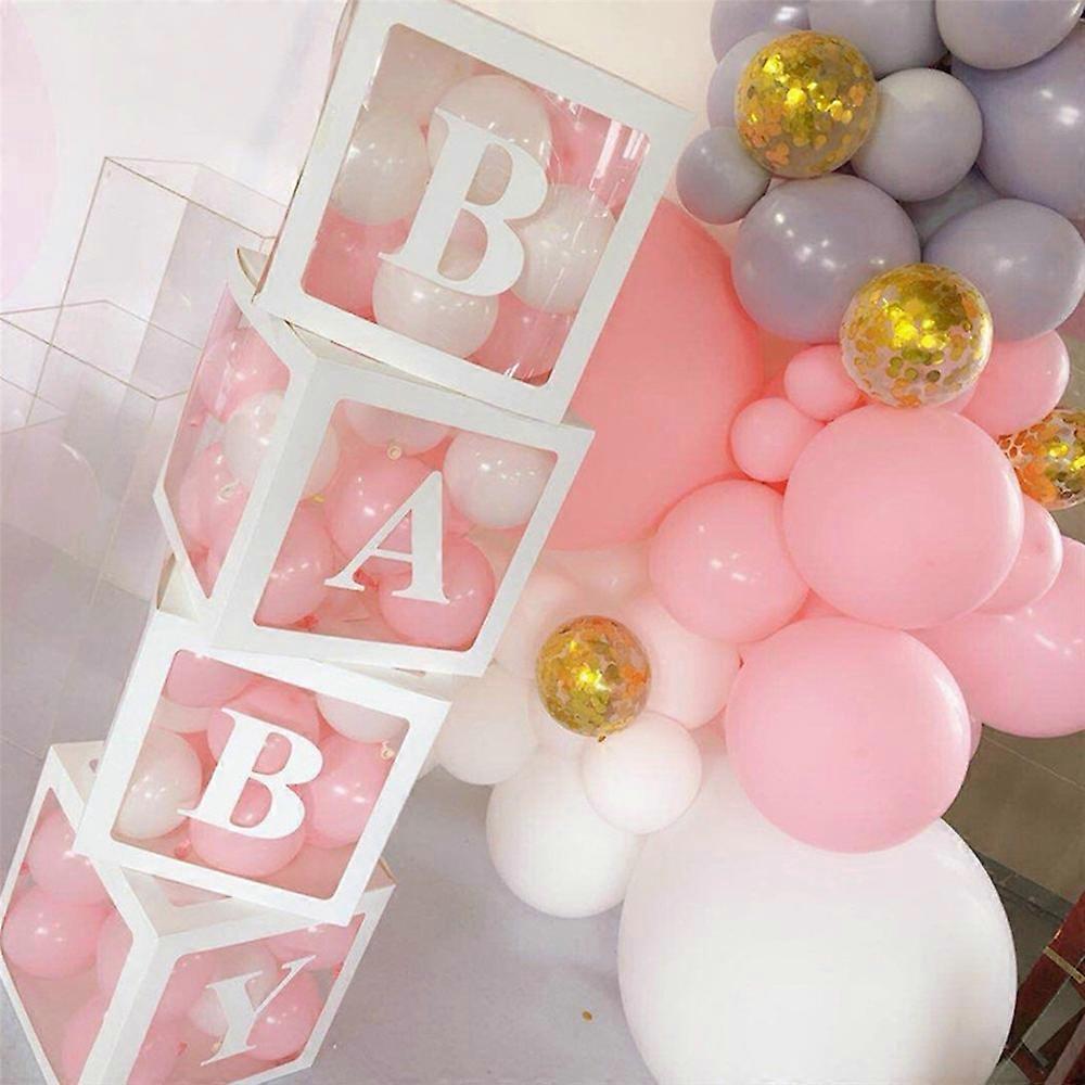 Letters Transparent Box Balloons Accessory Baby Shower 1st One Birthday ...