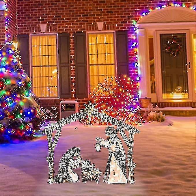 Lighted Outdoor Nativity Scene, Christmas Holy Family Yard Decoration, Nativity Sets For ...