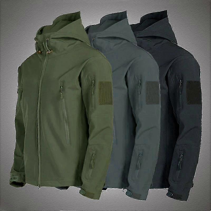 Military Shark Skin Soft Shell Jackets Men Tactical Windproof ...
