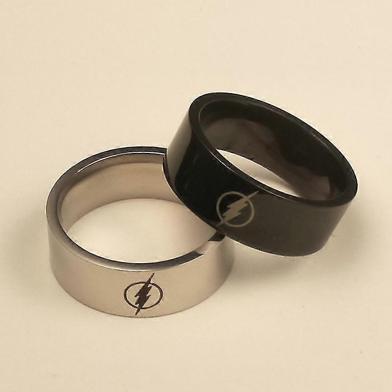 Stainless Steel Flash Ring Silver Titanium Ring | Fruugo UK