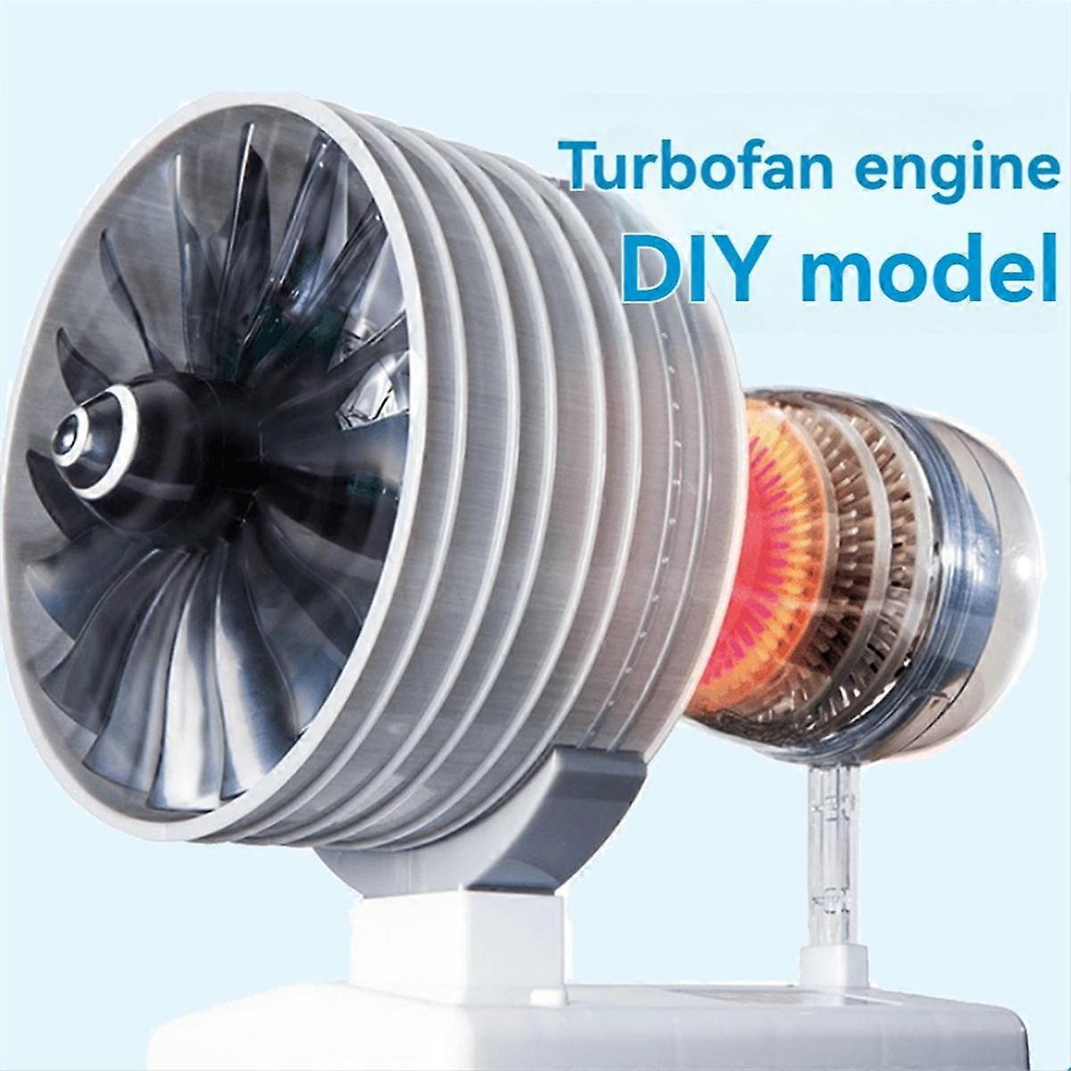 DIY STEM Jet Aircraft Engine Model Assembly Toy Battery-Driven Turbine ...
