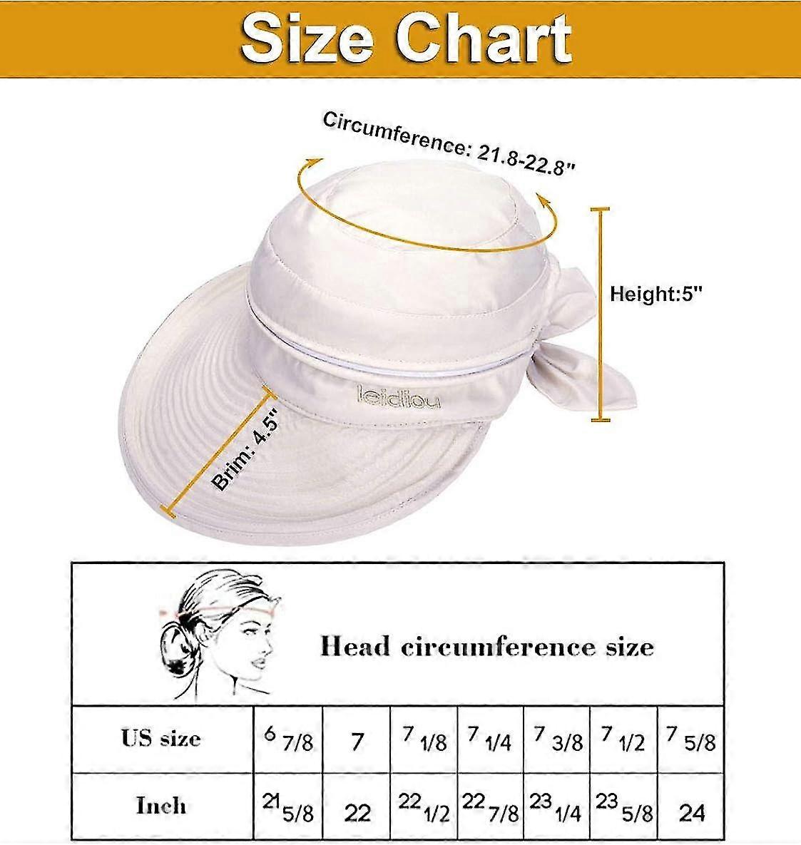 Hats for Women UPF 50+ UV Sun Protective Convertible Beach Visor Hat ...