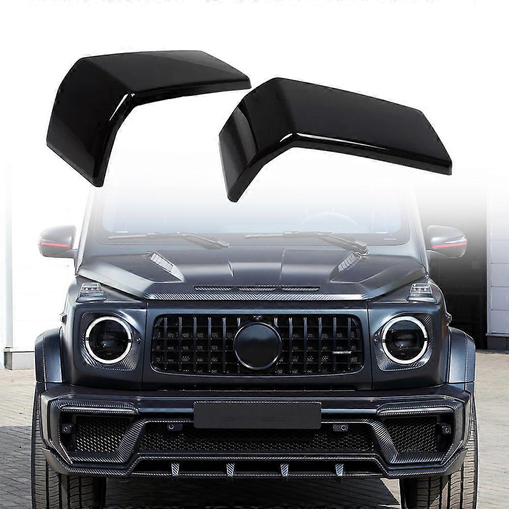For Benz G-Class AMG G63 2019-2023 Glossy Black Front Bumper Panel Trim ...