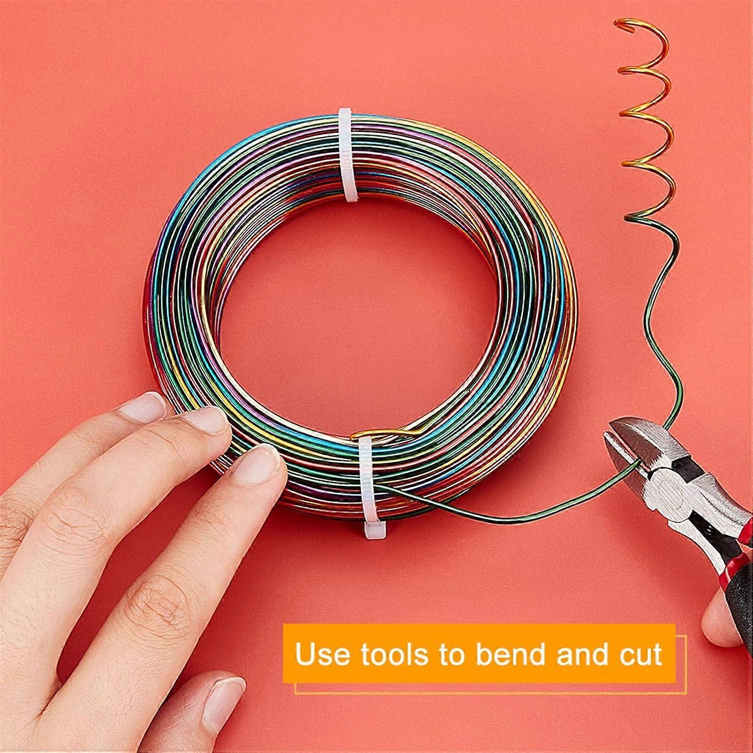15 Gauge 136 Feet Multicolor Jewelry Craft Wire Gradient Color Aluminum ...