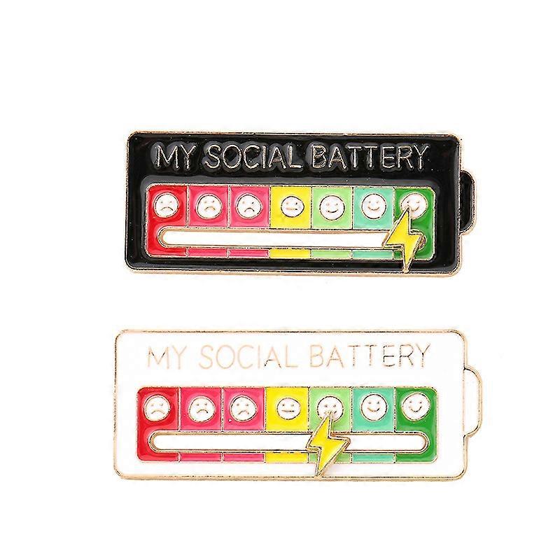 Social Battery Pin - My Social Battery Creative Lapel Pin, Fun ...