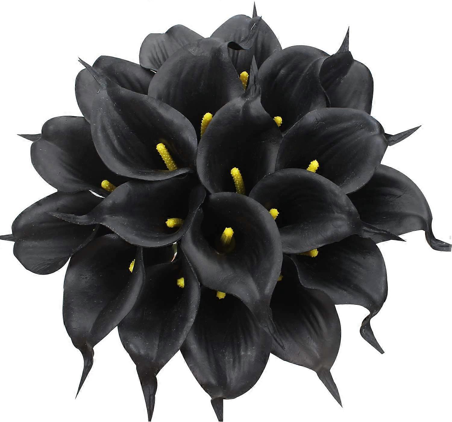24 st Calla Liljor Konstgjord Latex, Realistisk Enkel Stam Calla Lilja ...