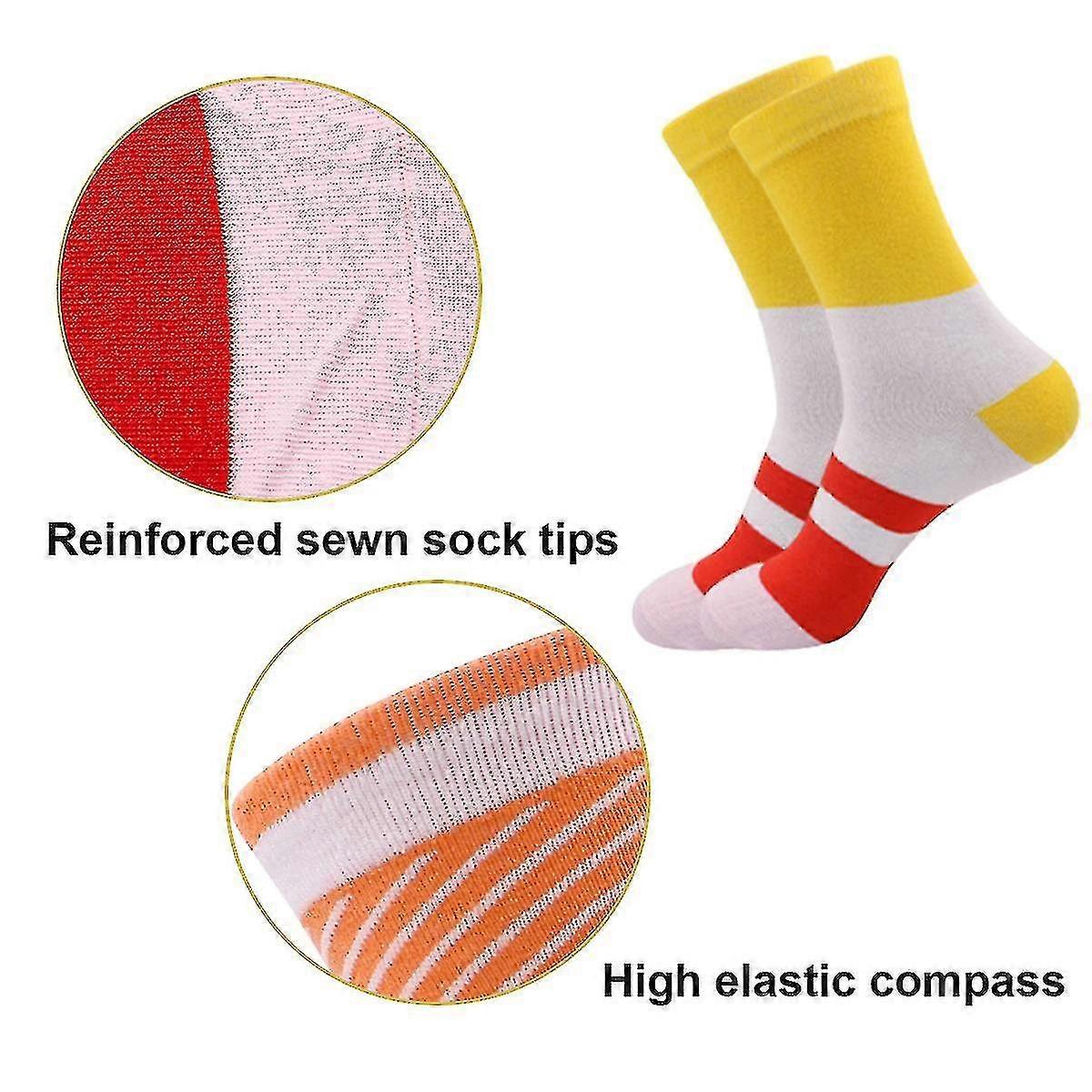 5pairs Sushi Socks Mid Calf Socks Cotton Christmas Socks - Couple ...