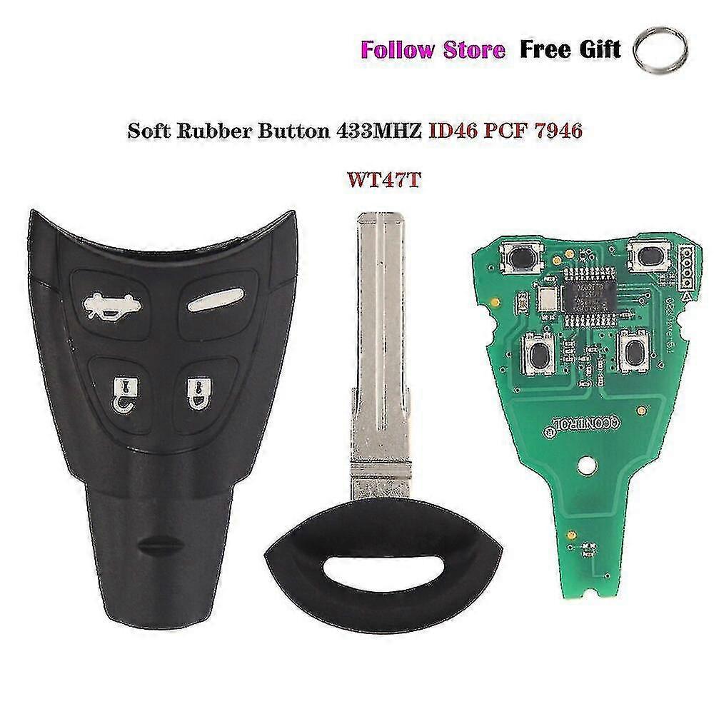 434mhz Smart Remote Car Key Fob For Saab 93 95 9-3 9-5 2003-2010 ...