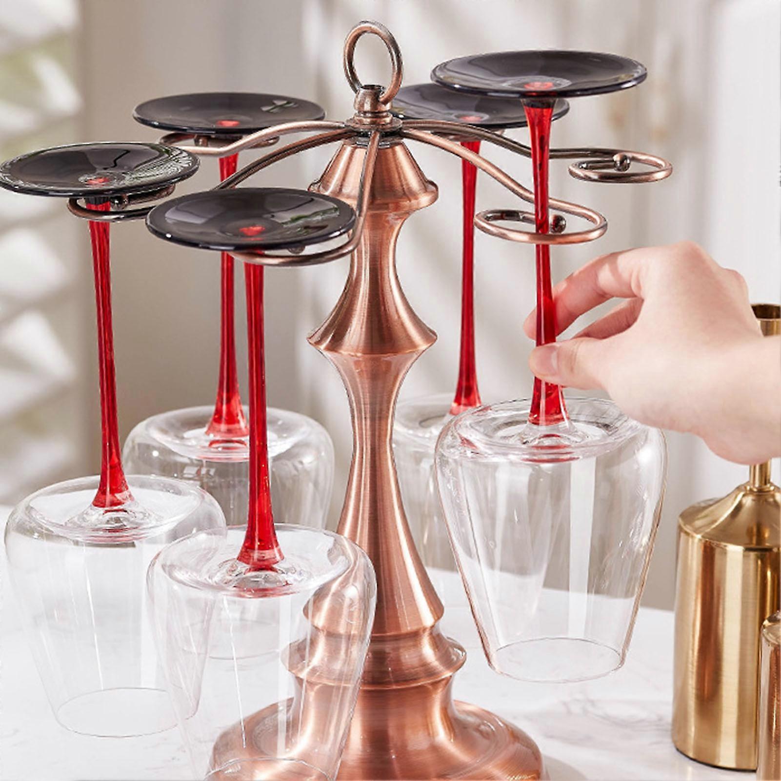Kitchen Wine Glass Holder Stand Sturdy Iron Material Space-saving Cup ...