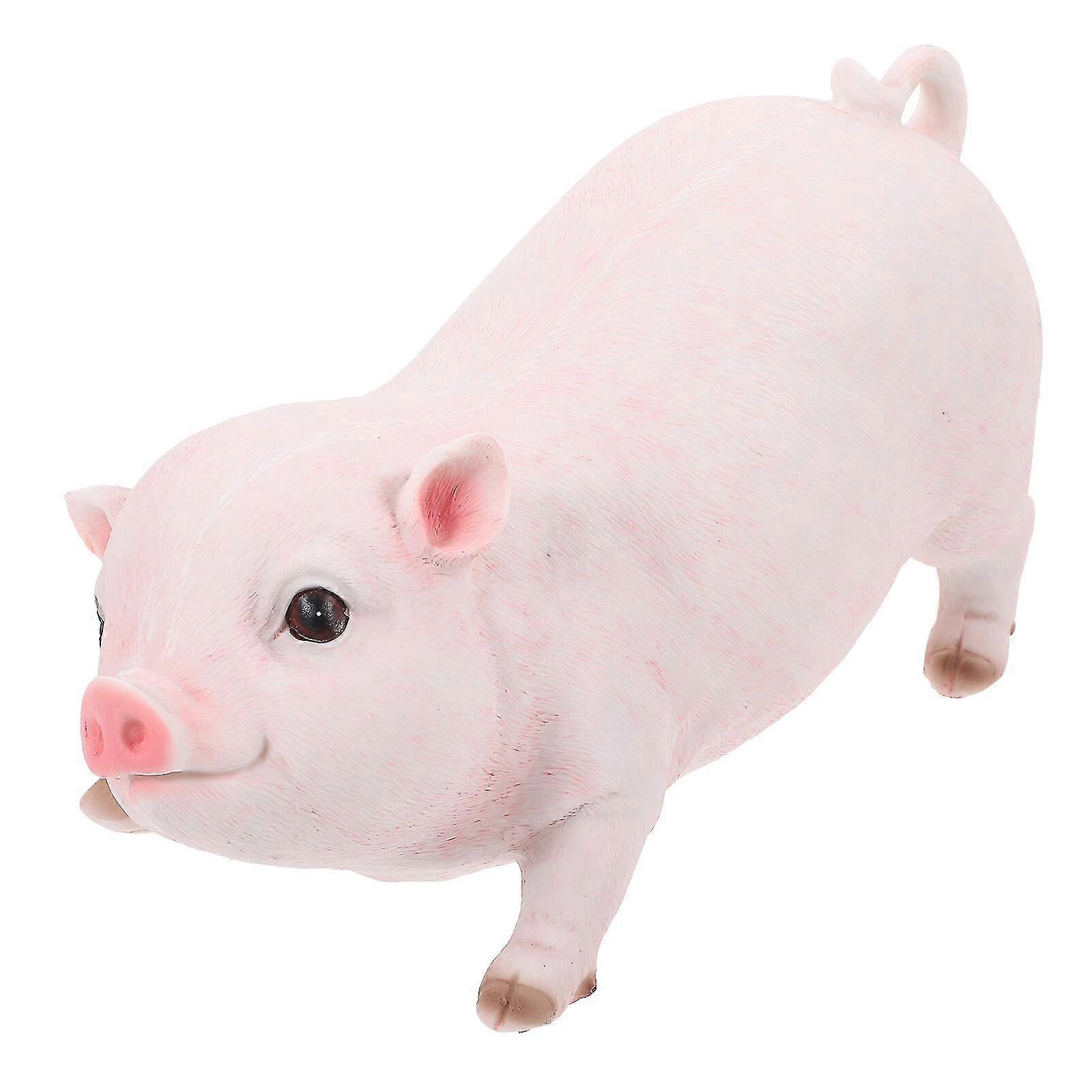 Home Pig Figurine Living Room Pig Decor Resin Animal Decor Office ...