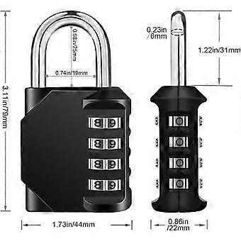 Combination Padlocks 2 Pack, 4 Digit Locker Padlocks for Gym, School ...