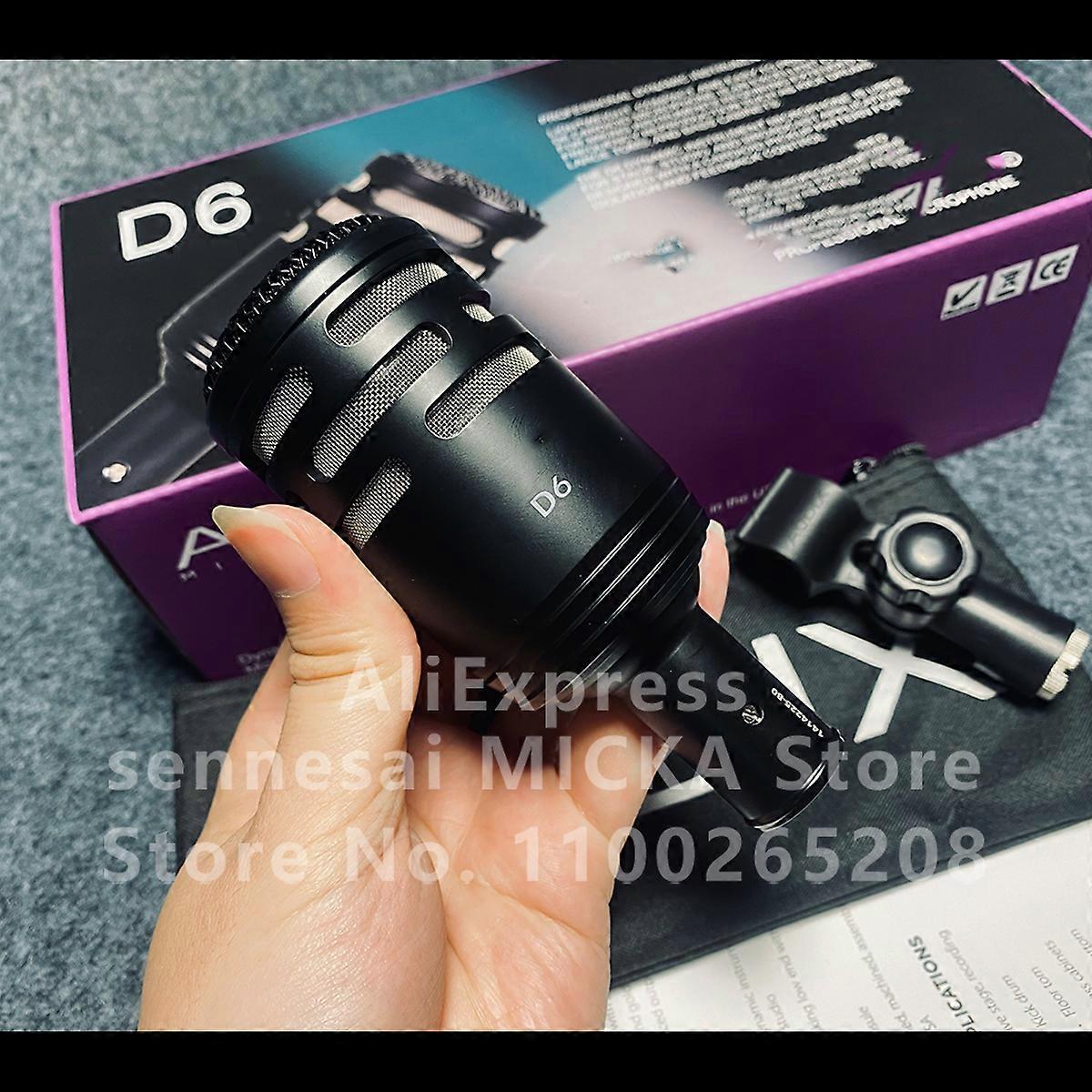 TOP-D6 Drum Microphone Instrument Kick Drum Bass Microphone Metal ...